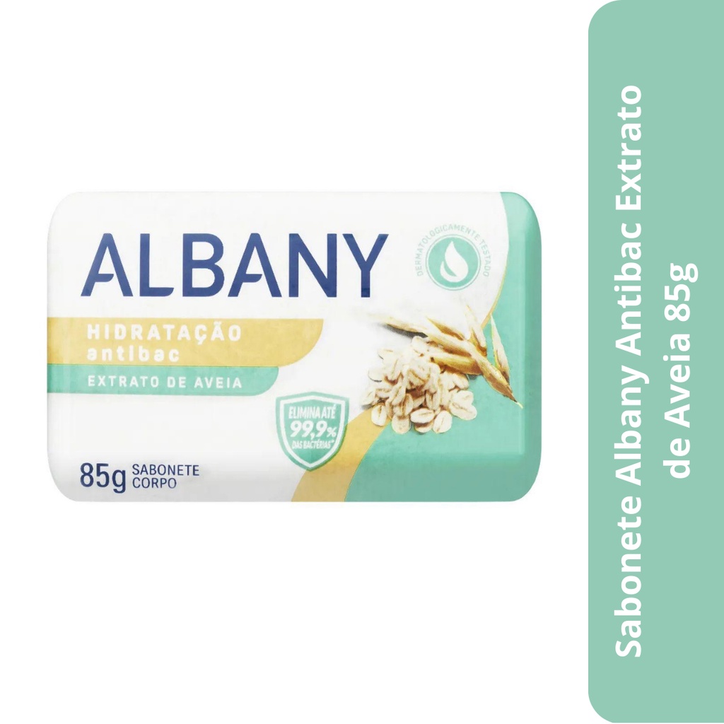Sabonete Albany Antibac Extrato de Aveia 85g | Shopee Brasil