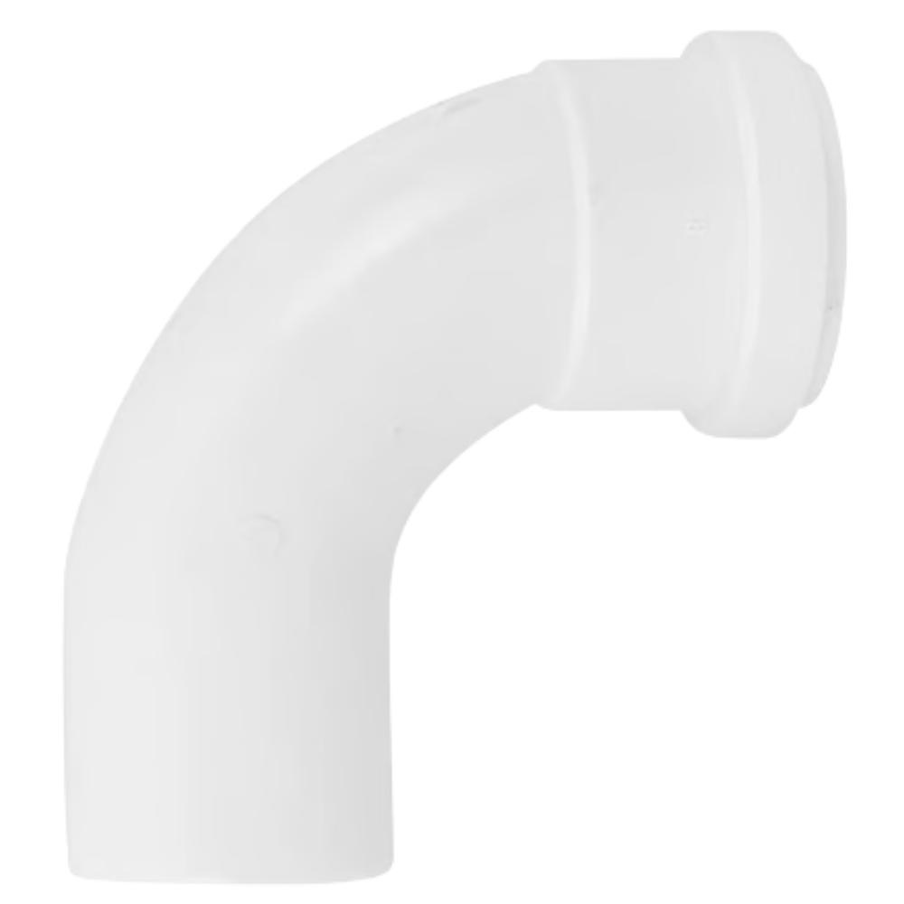 Curva De 90° Graus Longa PVC Branca Para Canos De Água De Esgoto De 4” Polegadas DN 100mm Tigre ...