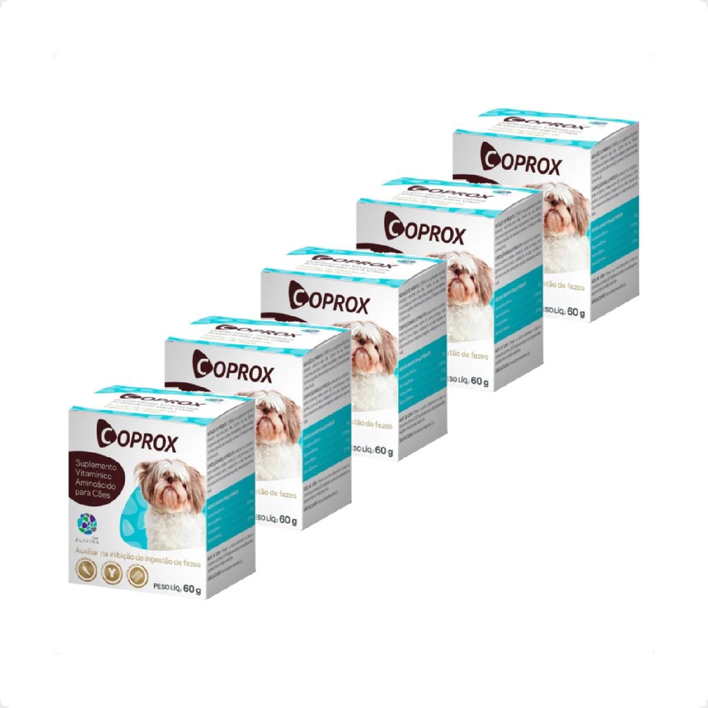 Kit 5 Suplemento Vitamínico Duprat Coprox para Cães - 60 g | Shopee Brasil