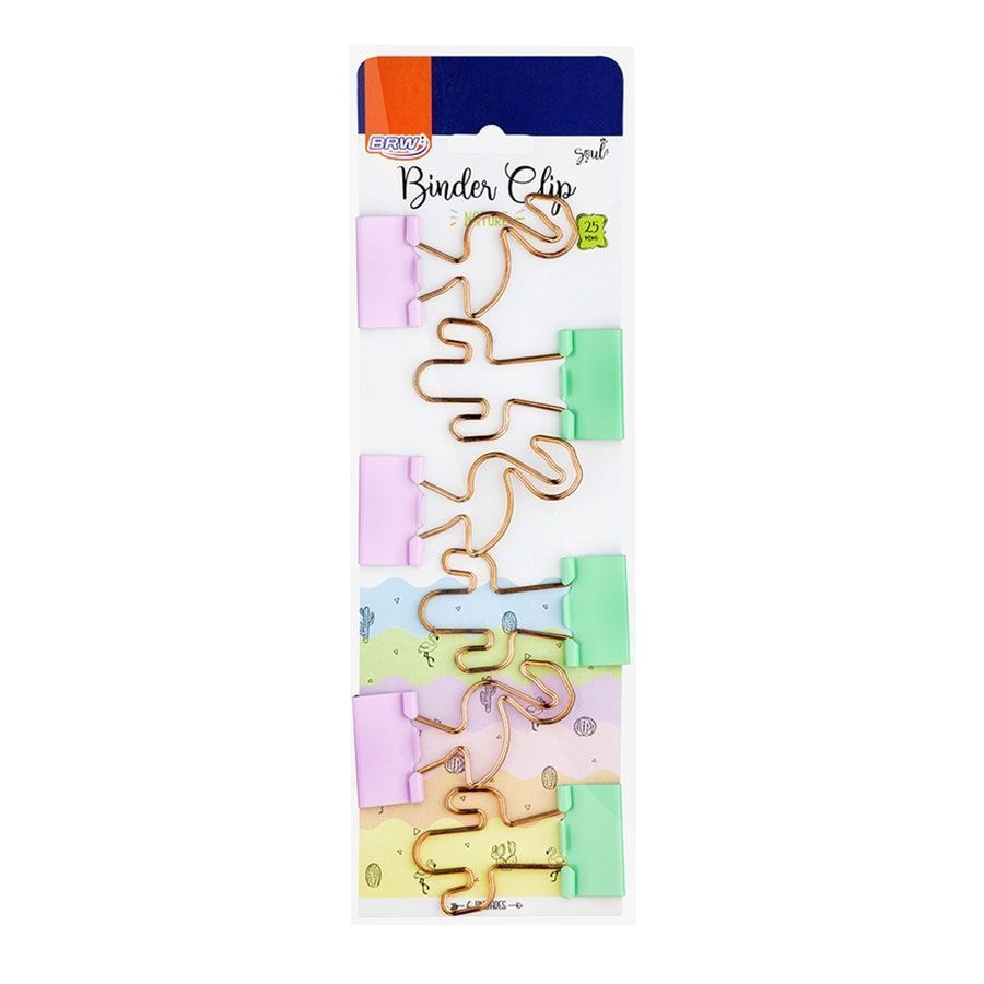 Clipes Para Papel Binder 25Mm - Blister C/ 6 Un - Formatos Pastel ...