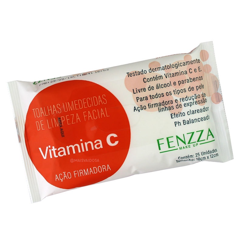Toalhas Umedecidas De Limpeza Facial Vitamina C Fenzza Shopee Brasil