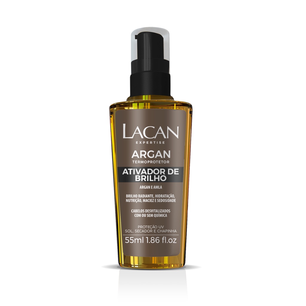 Argan Ativador de Brilho Lacan 55ml | Shopee Brasil