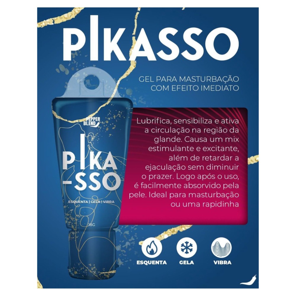 Pikasso Excitante Masculino - Gel Comestível | Shopee Brasil