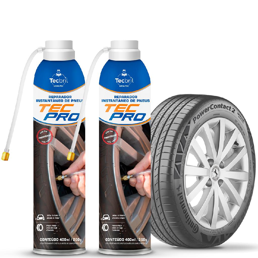 Kit 2 Spray Reparador Veda Enche Pneu Tapa Furo Moto Carro 400ml CADA ...
