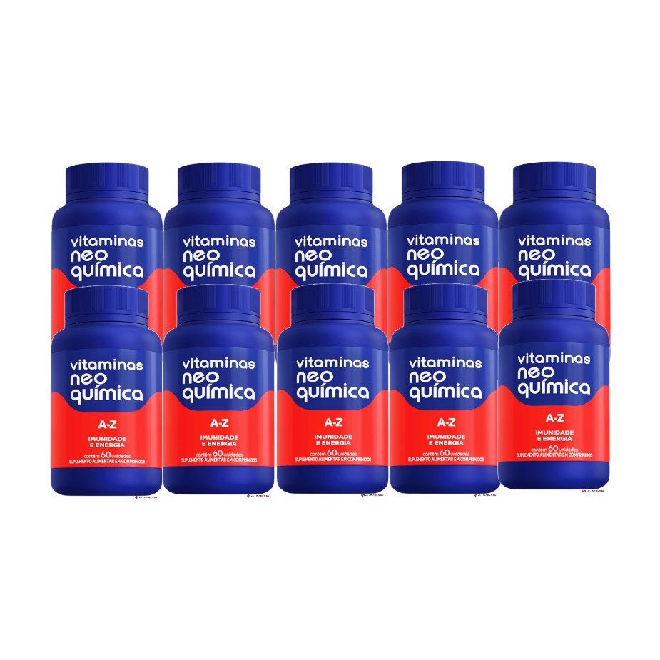 Kit Com 10x Vitaminas Centrotabs A-Z 60 Comprimidos - Neo Quimica ...