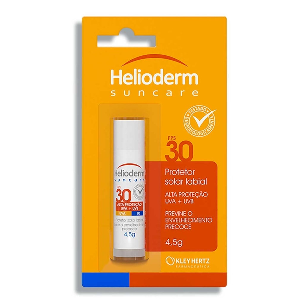 Protetor Solar Labial Labial FPS 30 4,5g Helioderm | Shopee Brasil