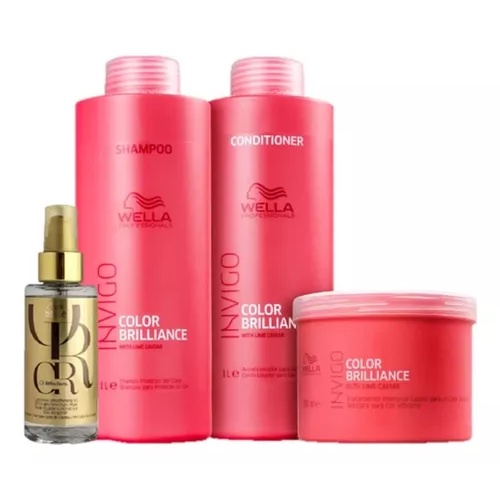 Kit Wella Invigo Color Brilliance + Oil Reflect (4 Produtos) | Shopee ...