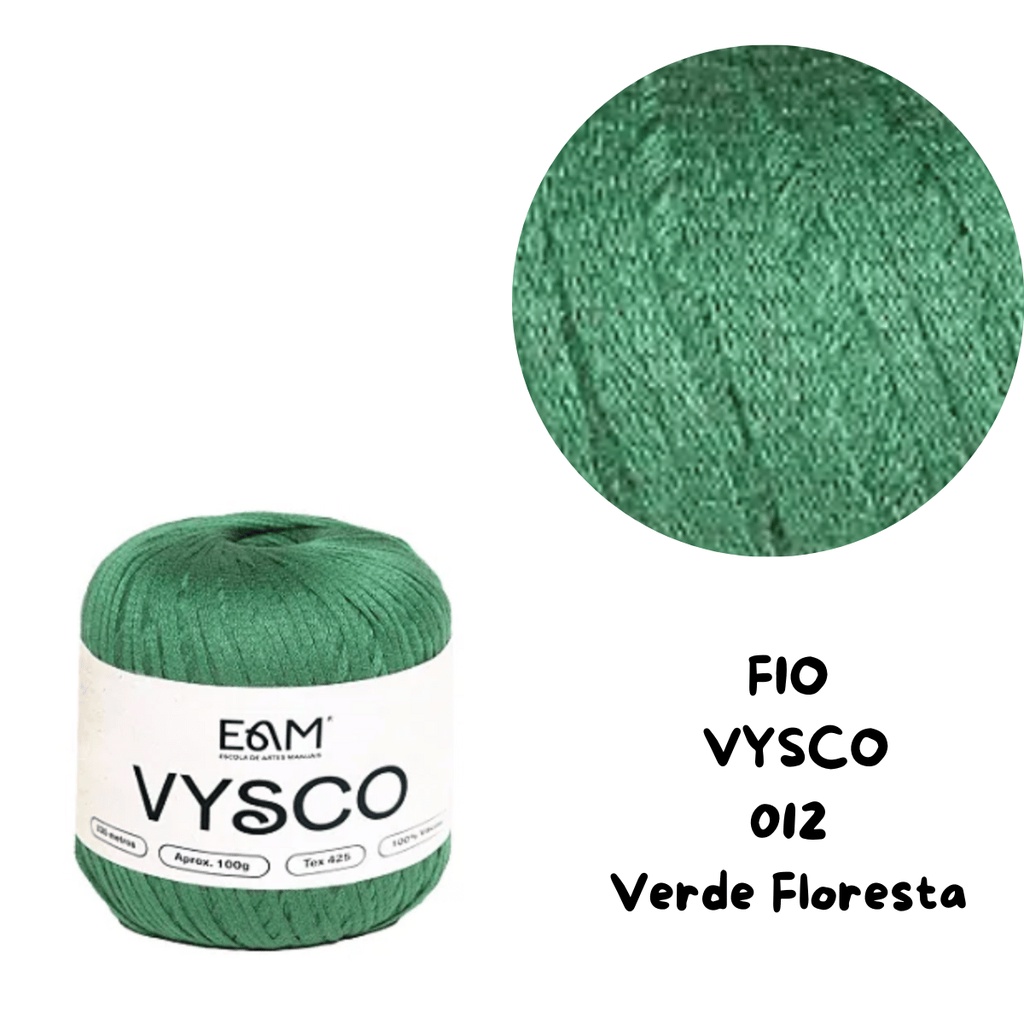 Fio Vysco Anne Galante 100% Viscose - 012 - Verde Floresta | Shopee Brasil