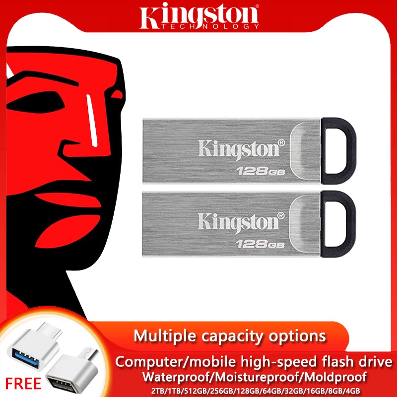 Kingston Mini Flash Driver 64/128GB Plug Play Drive | Shopee Brasil