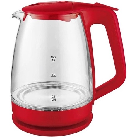 Chaleira Eletrica Jarra De Vidro Com Led 220v vermelha | Shopee Brasil
