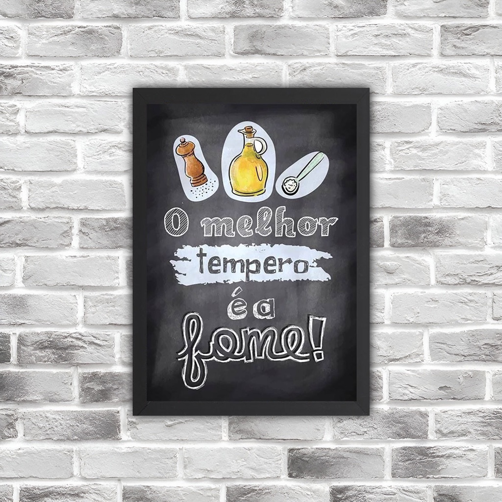 Quadro Personalizado Frase O Melhor Tempeiro é a fome - Placa ...