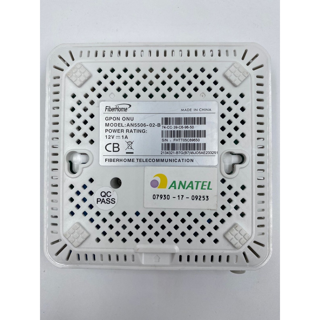 Modem FiberHome AN5506-02-B branco Novo ( Sem Fonte ) + NFe | Shopee Brasil