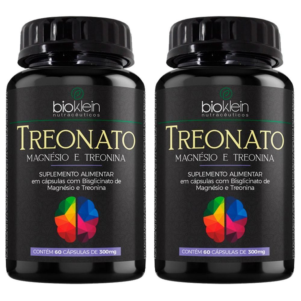 Kit 2x Treonato Magnésio e Treonina 60 Cápsulas Bioklein | Shopee Brasil