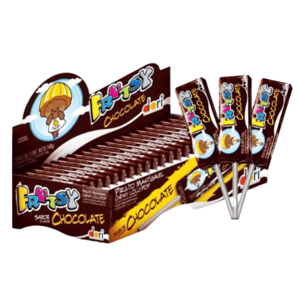 Pirulito Mastigável Frutsy Chocolate Com 50 unidades - Dori | Shopee Brasil