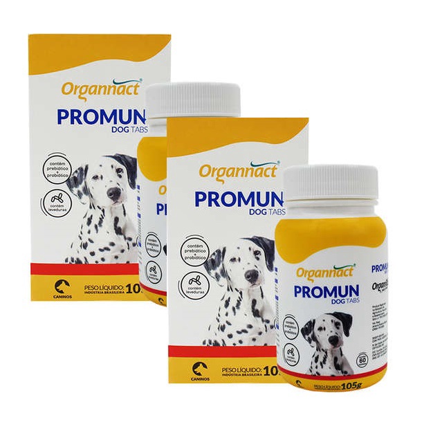 Kit 2 Unidades Promun Dog Tabs 105g (60 Tabletes) - Organnact | Shopee ...