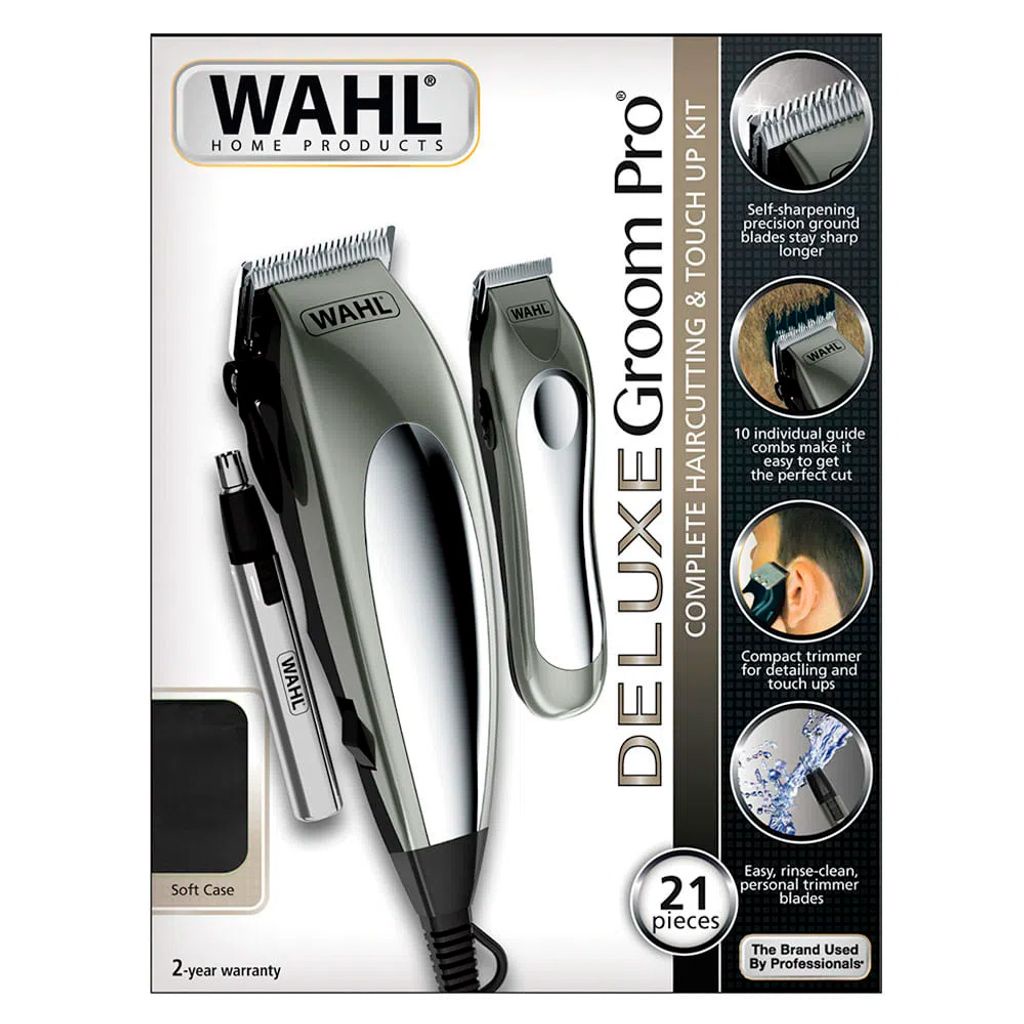 Kit Máquina De Corte Wahl + Aparador Deluxe Groom Pro 127V | Shopee Brasil