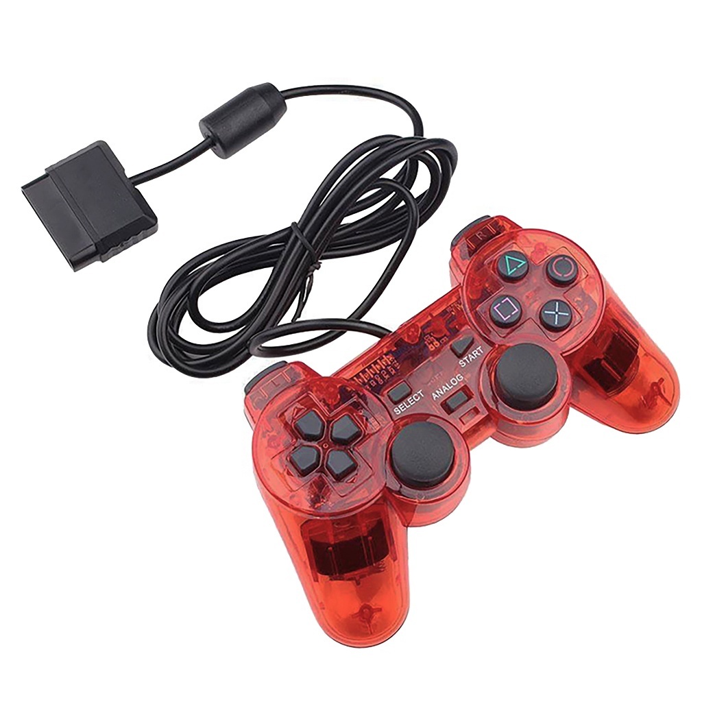 Controle PS2 Transparente Doubleshock 2 c/Fio Analógico - A052 | Shopee ...