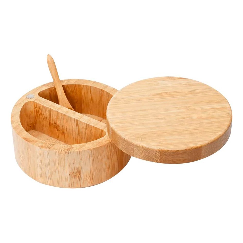 Porta Condimentos Em Bambu Duo Ecokitchen Com Colher E Tampa | Shopee ...