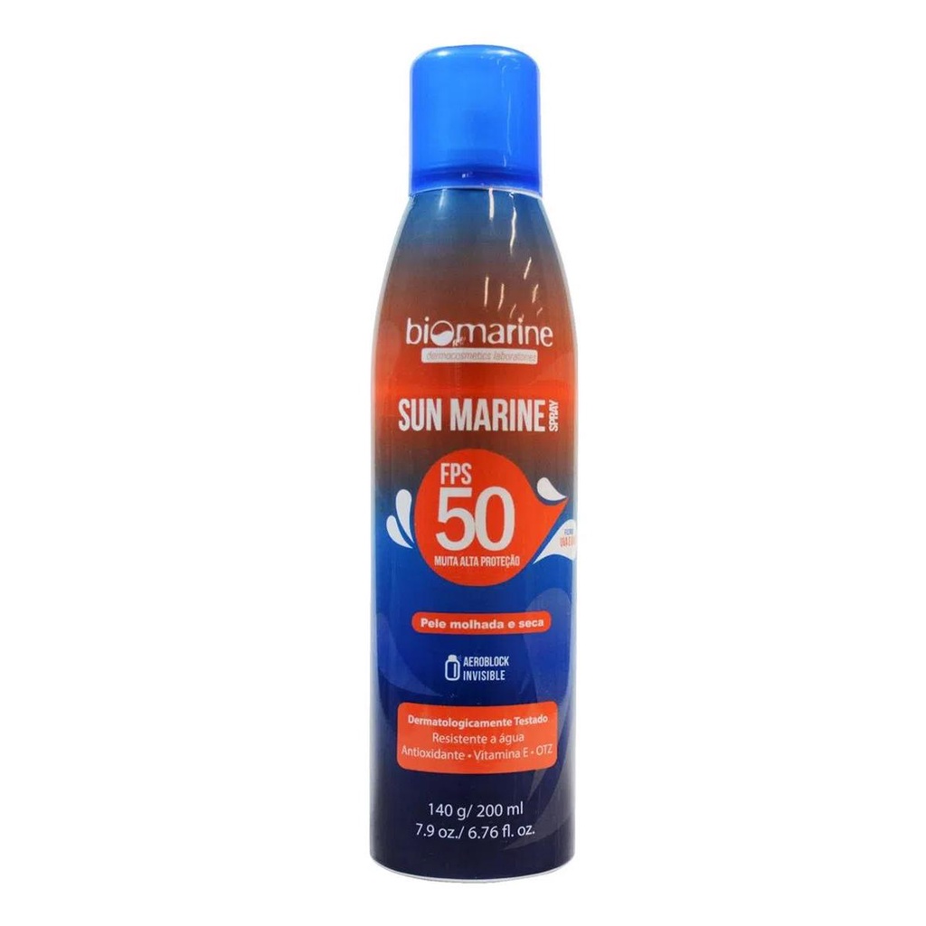 Protetor Solar Sun Marine Spray FPS 50 Para Todo O CorpoBiomarine ...