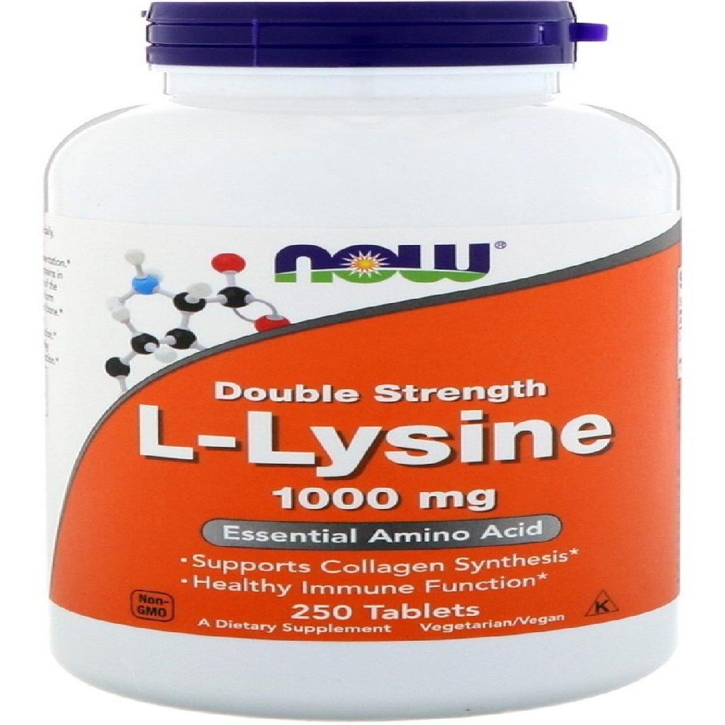 L-lysine 1000 Mg 250 Cps L Lisina Now Foods Importado | Shopee Brasil