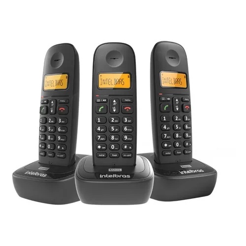Telefone Sem Fio Intelbras TS2513 Com Dois Ramais | Shopee Brasil