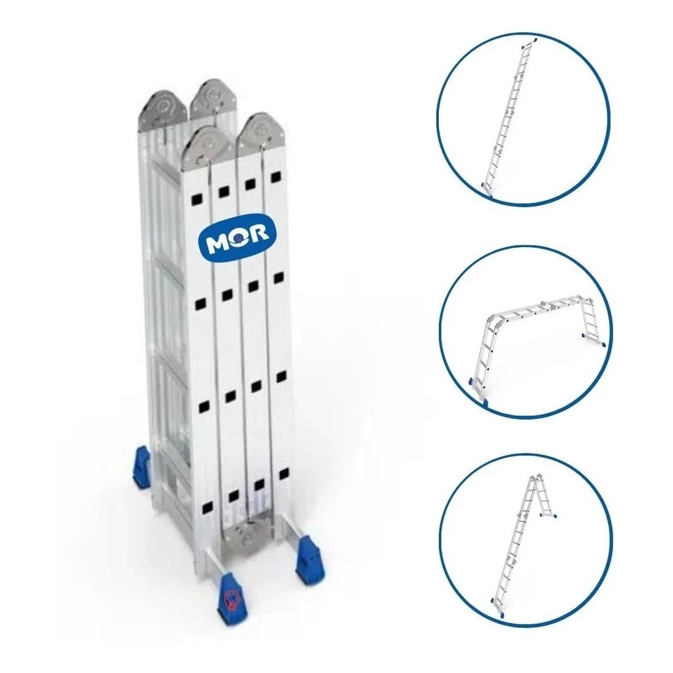Escada Articulada Andaime Aluminio Multiuso Cavalete 4x4 | Shopee Brasil