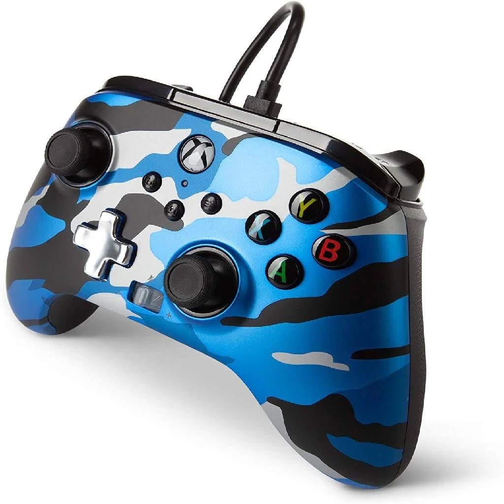 Controle joystick PowerA Enhanced Wired Controller Xbox Azul | Shopee ...