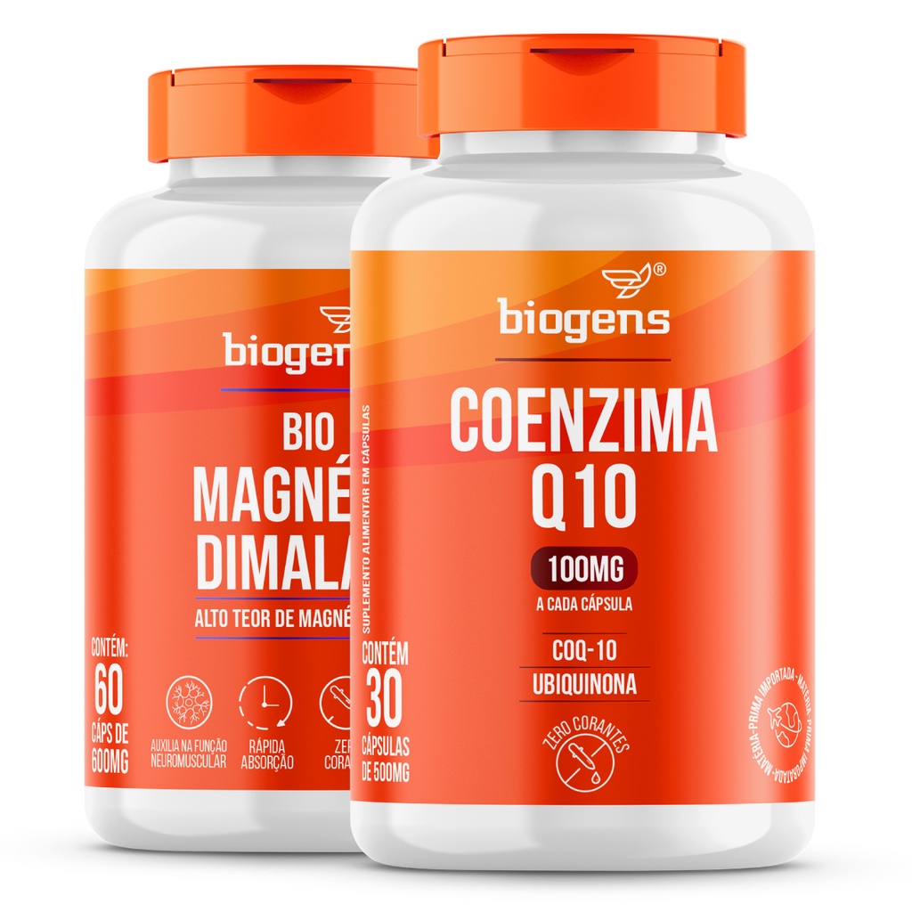 BIOGENS KIT COENZIMA Q10 + BIO MAGNESIO | Shopee Brasil