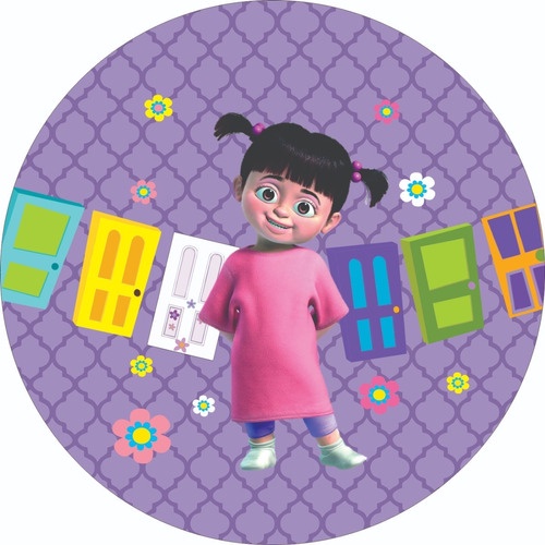 Painel Redondo Lona De Festa Tema Boo Monstros S.a | Shopee Brasil