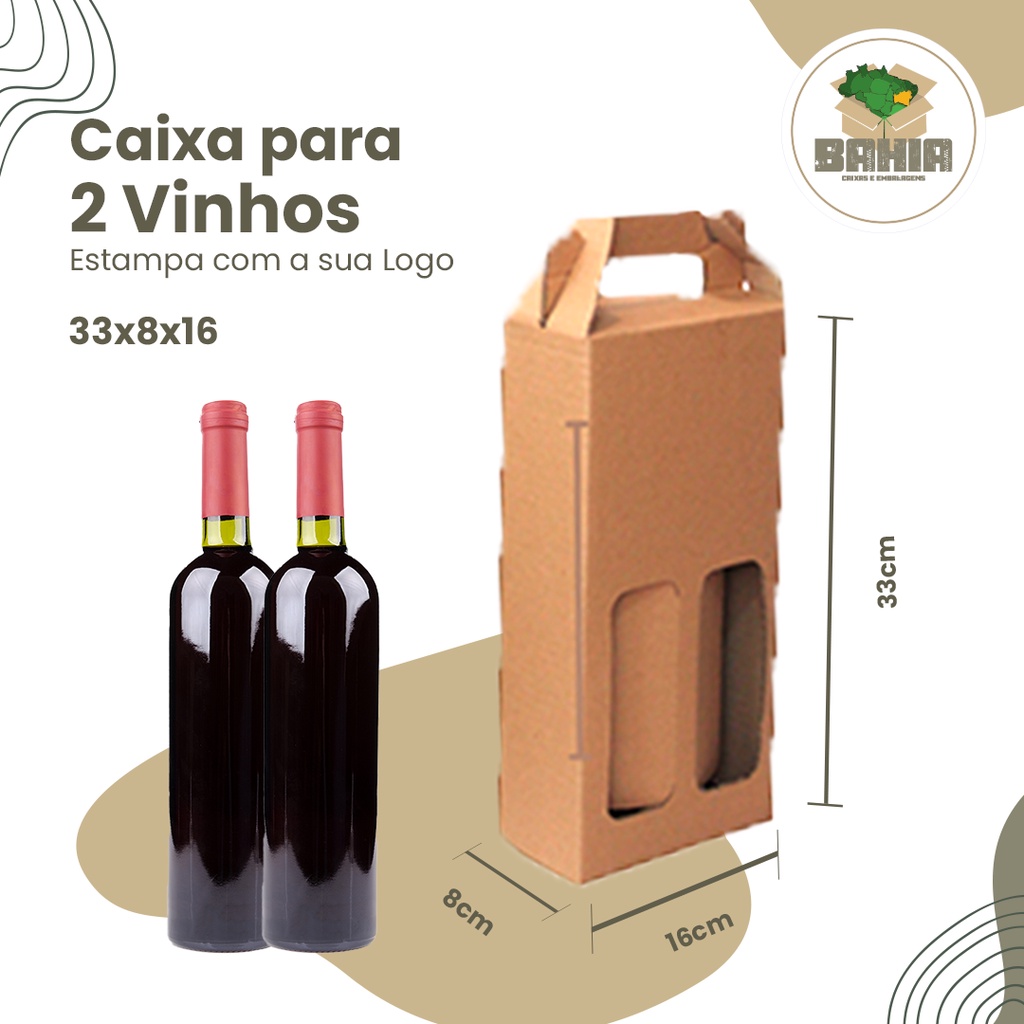 Caixa Para 2 Vinhos Shopee Brasil