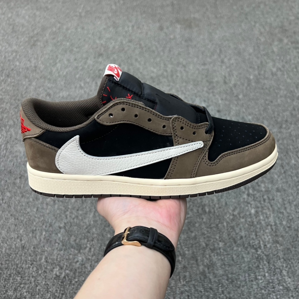 Travis Scott Conjunto De Modelos Dark Brown Inverted Low-Men's E Tênis ...