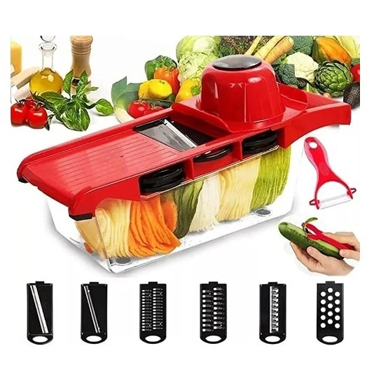 Mandoline Profissional Cozinha Slicer Aço Inox 10 Em 1 Fatiador ...