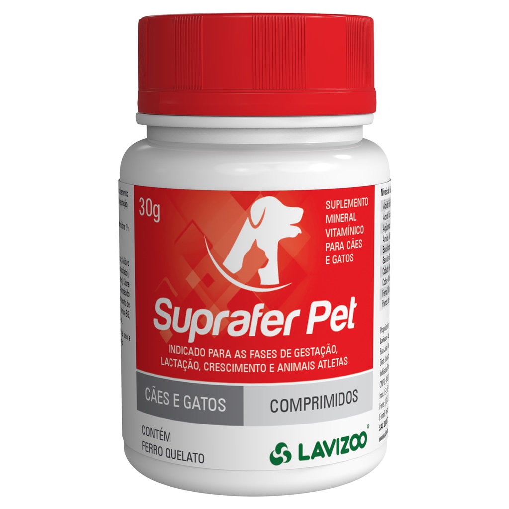 Suprafer Pet Comp 30g Suplemento de Ferro para Cães e Gatos | Shopee Brasil