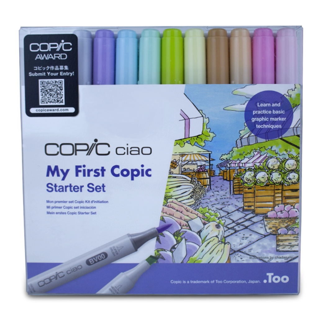 Kit Marcador Copic Ciao My First Starter Set com 10 Unidades e 2 ...