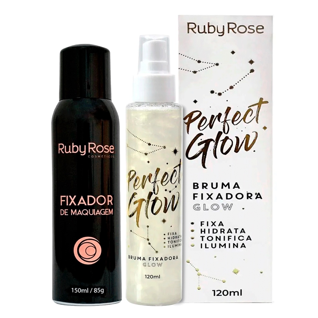 Kit Ruby Rose Bruma Glow E Fixador De Maquiagem | Shopee Brasil