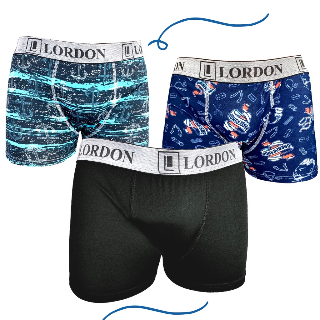 Kit 3 Cuecas Box/Boxer Adulto P ao Plus Size Masculino Mix Estampado ...