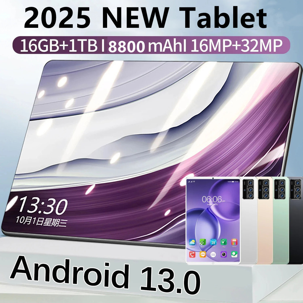 2025 Novo 5G Tablet PC Android 13.0 16GB RAM 1TB ROM 10 WIFI Bluetooth ...