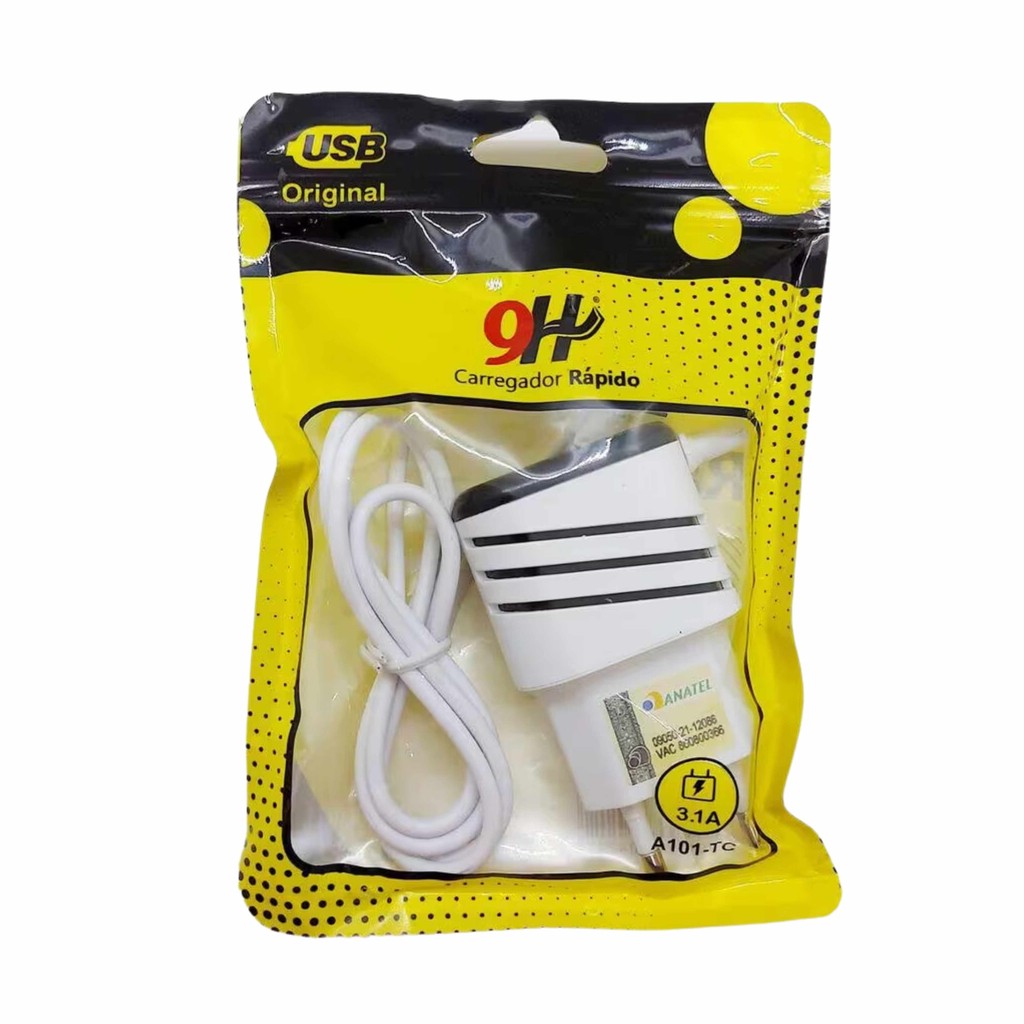 Carregador De Celular Entrada Tipo C Duplo Usb Bivolt Anatel | Shopee ...