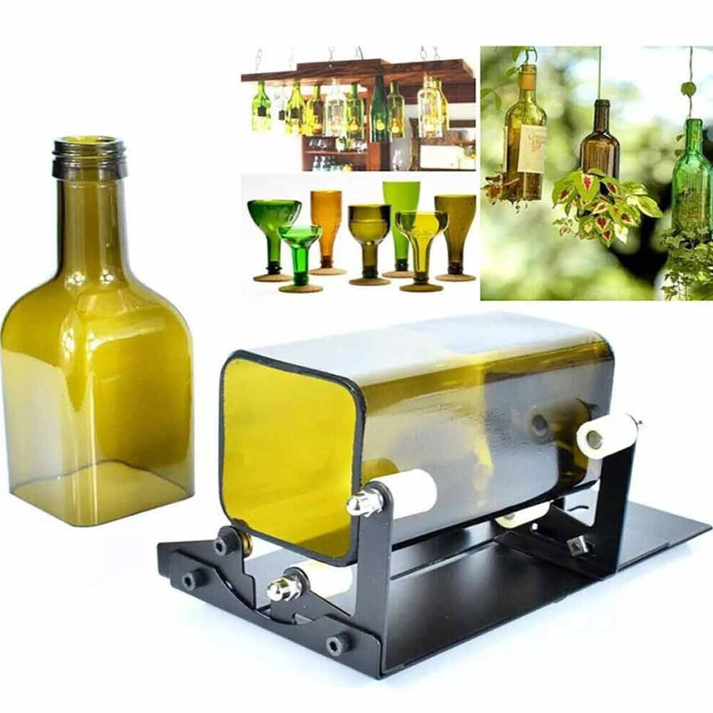 Glass Bottle Cutter Kit Adjustable Sizes 5 Wheels Round Glassbottle ...