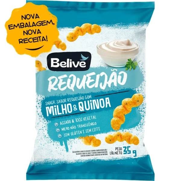 Snack de Milho Sabor Requeijão Belive 35g – Crocante e Delicioso ...