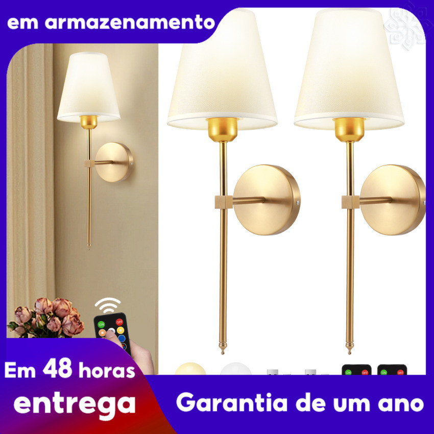 Conjunto De Duas Arandelas De Parede Operadas Por Bateria , Decoração ...