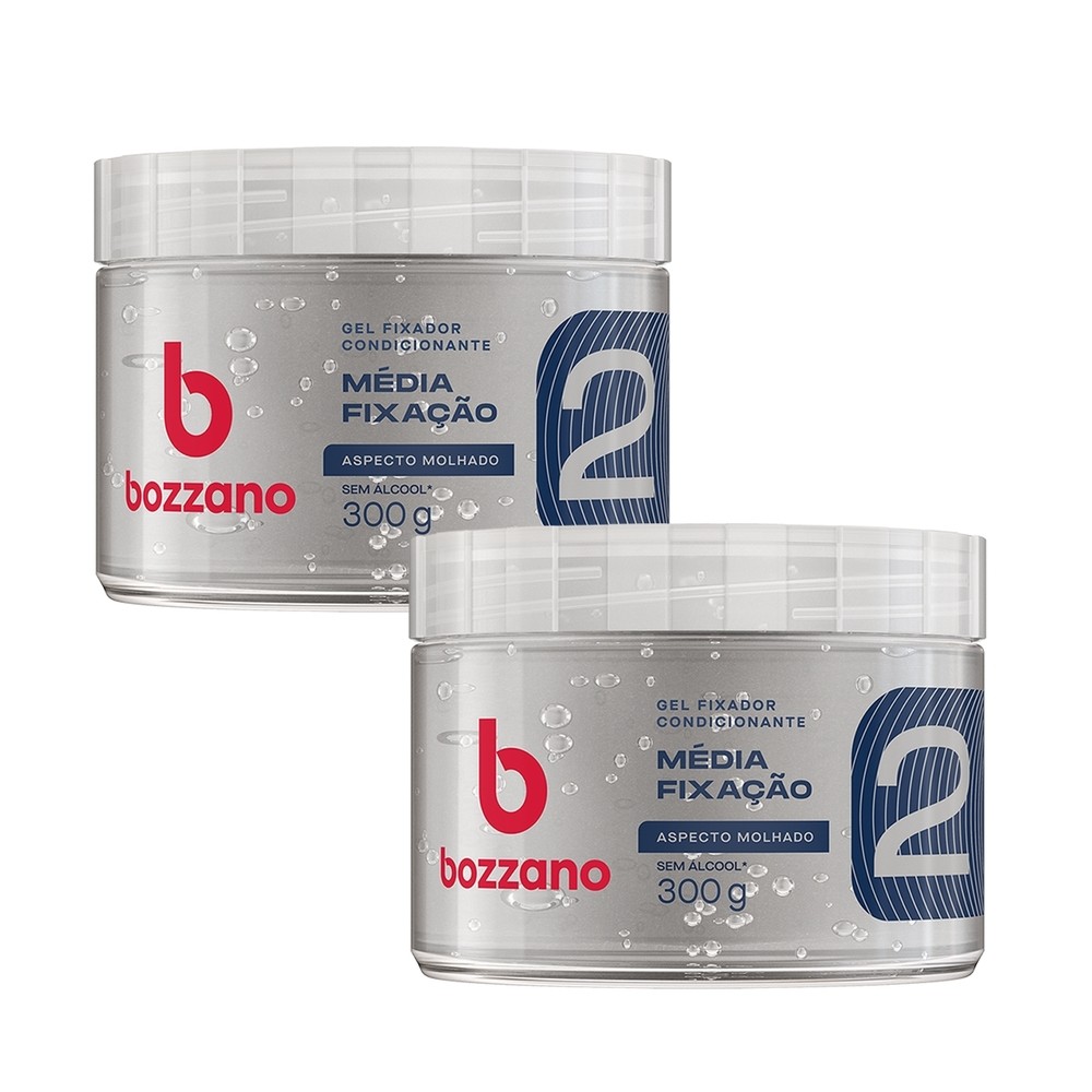 Kit 2 und Gel Fixador Bozzano Incolor Fixação Média 300g | Shopee Brasil