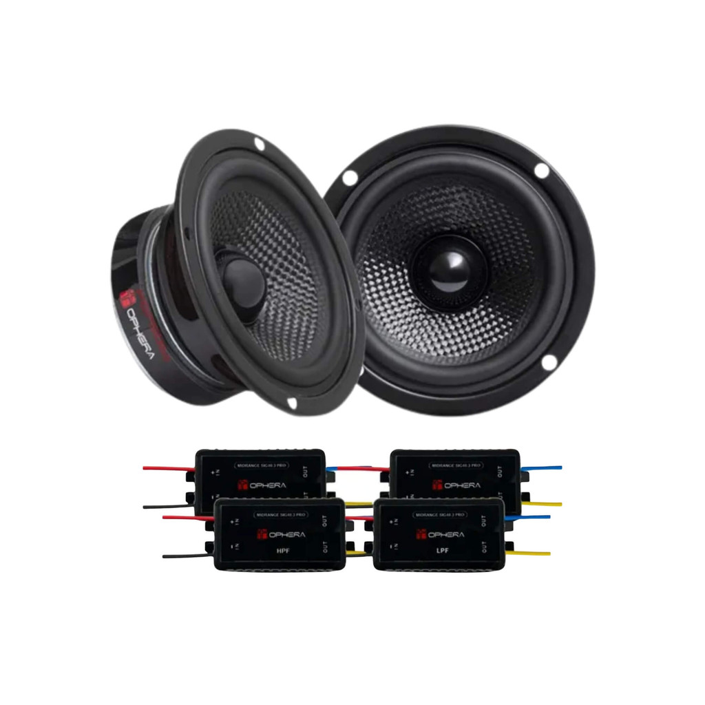 Kit Midrange Ophera SIG40.3 PRO 3" 80W + Crossover 3 Vias HPF/LPF ...