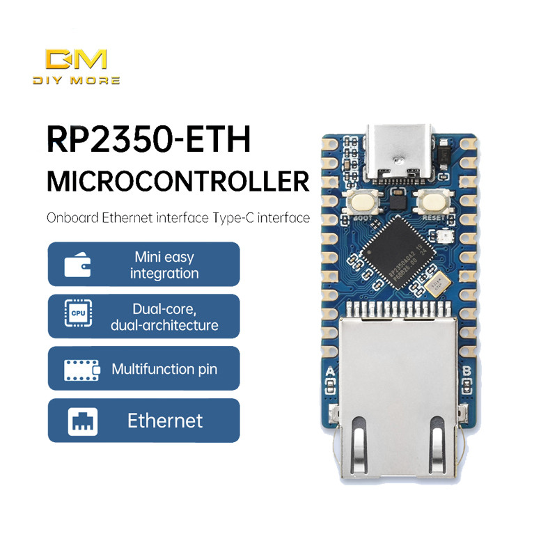 Placa De Desenvolvimento De Microcontrolador DIYMORE Rp2350-ETH Baseada ...