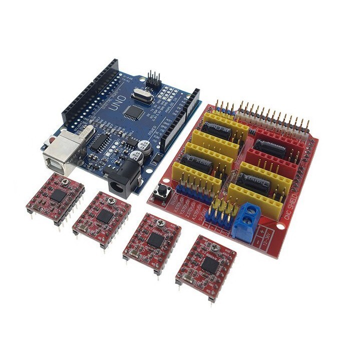 Kit Cnc Shield + Arduino Uno A4988 + Driver Eletrônica Cnc | Shopee Brasil