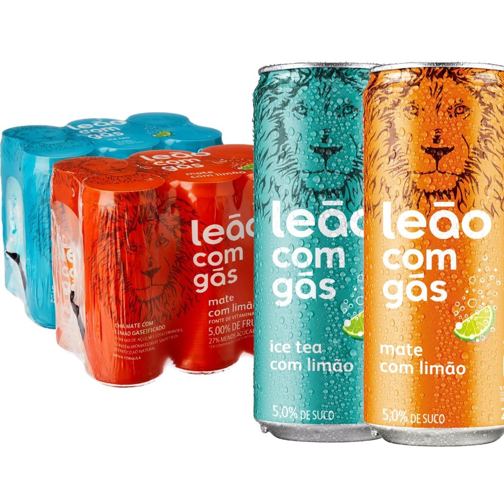 Kit Fardo Chá Leão com Gás 6un Mate com Limão + 6un Ice Tea com Limao ...
