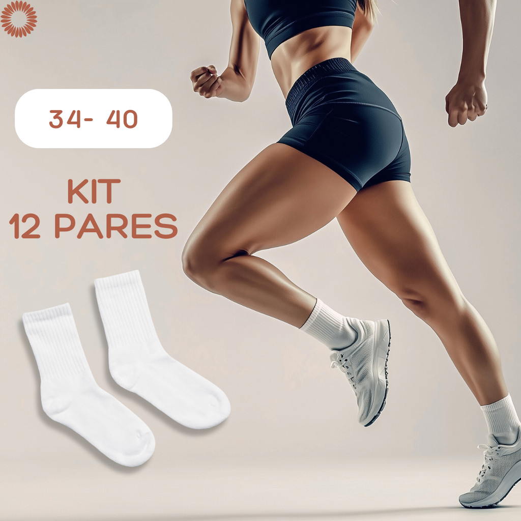 Kit Até 12 Pares Meia Academia Fitness Feminina Respirável | Shopee Brasil