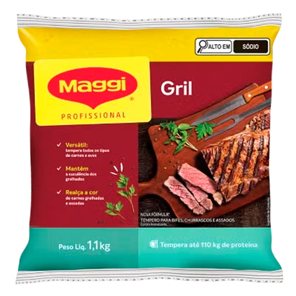Tempero Maggi Gril Carnes Churrasco Profissional 1,1kg Original ...