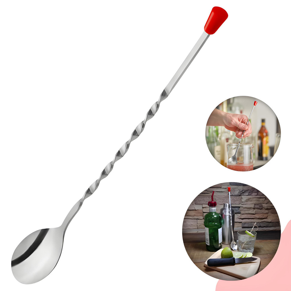 Colher Bailarina inox Bar Gin Drinks bartender ponta vermelha | Shopee ...
