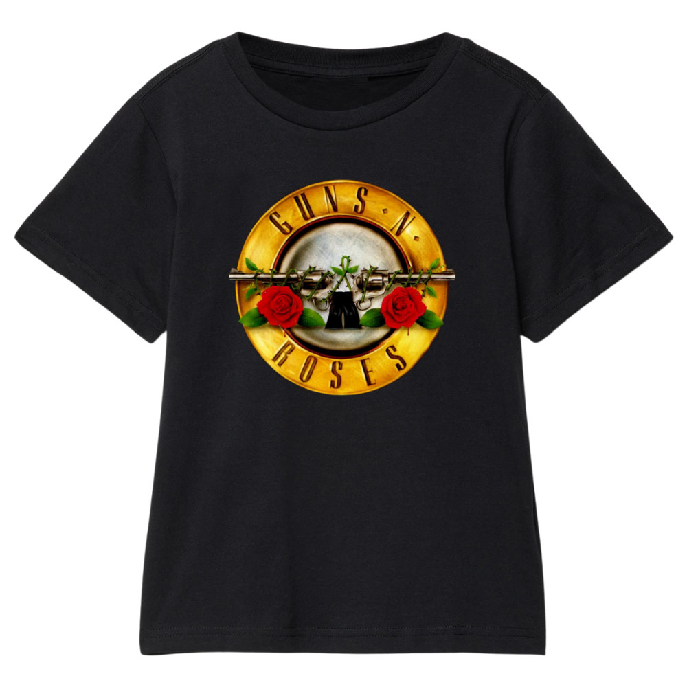 Camiseta Unissex Infantil Juvenil Bandas de Rock Armas e Rosas Guns N ...